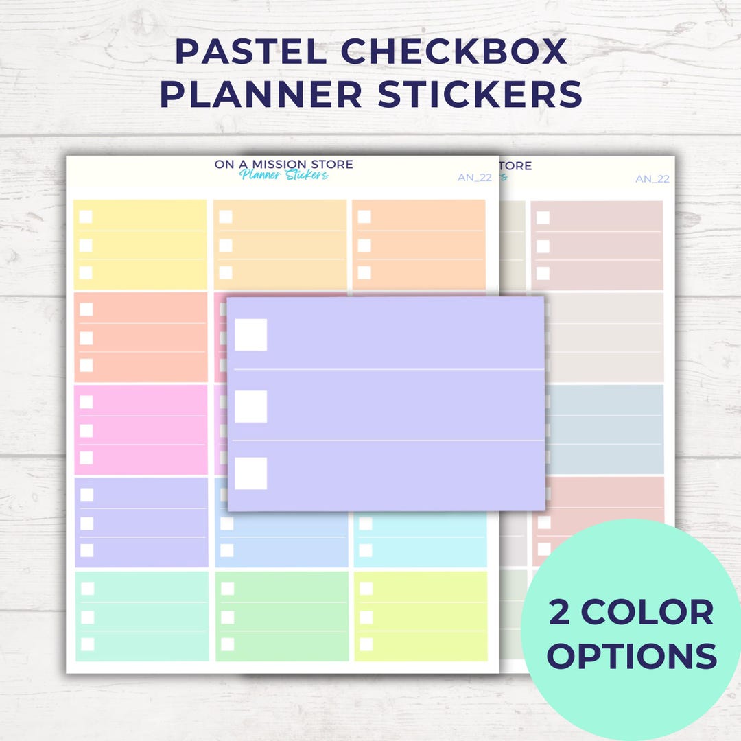 Checkbox Stickers, to Do Stickers, Essential Sticker, Basic Calendar ...