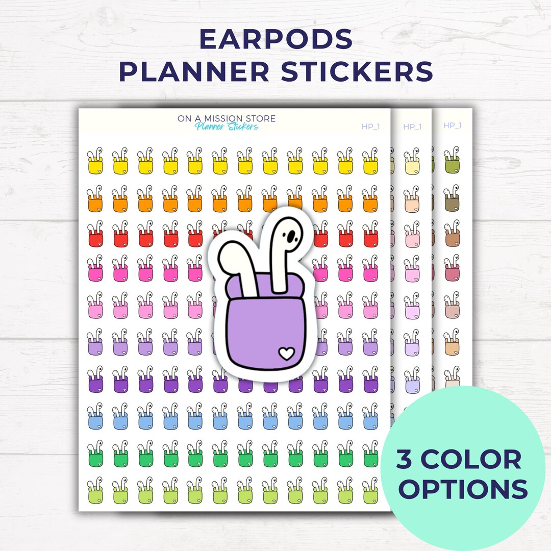 Earbuds Stickers, Headphone Stickers, Audiobook Stickers, Podcast ...