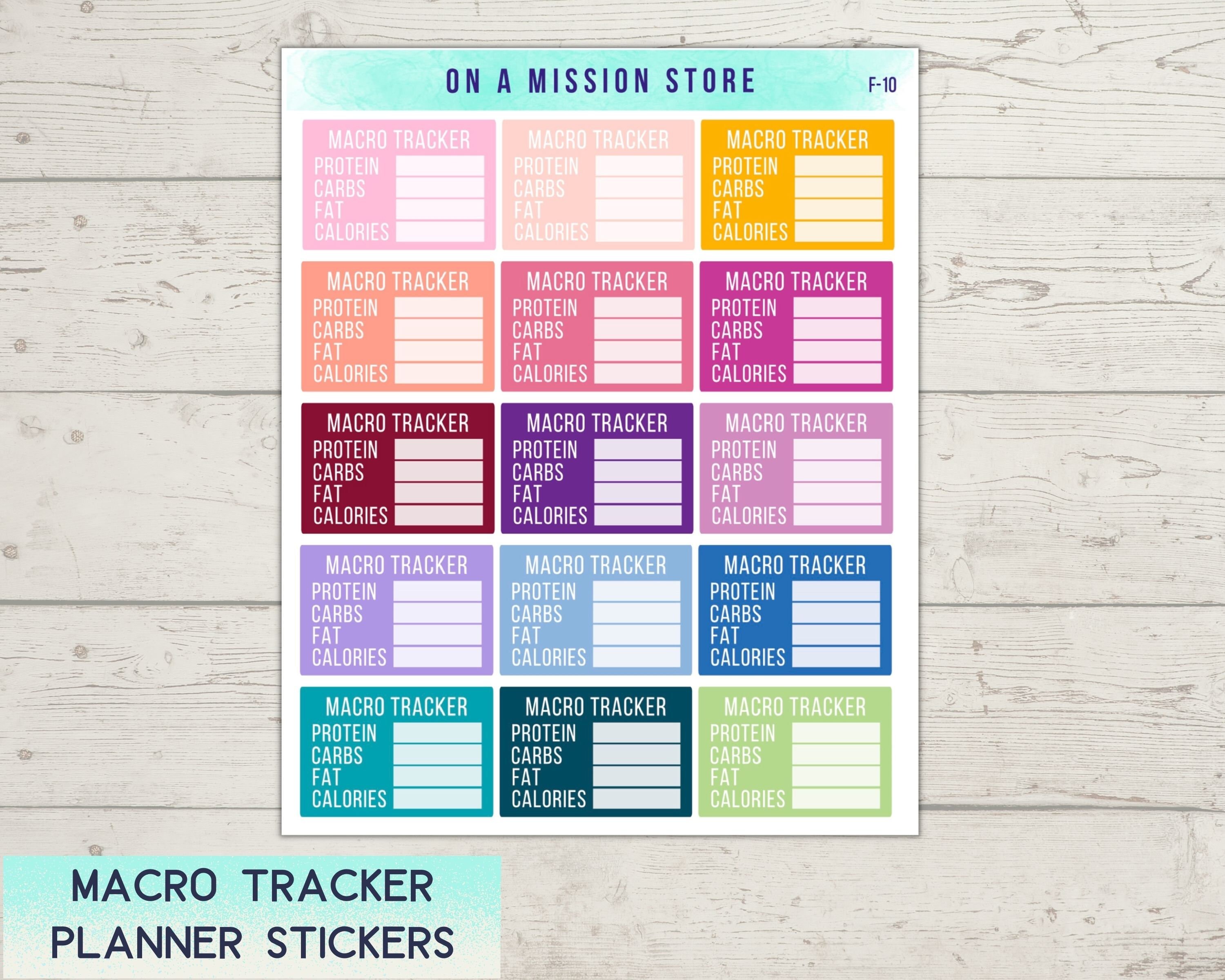 Tracker Stickers Calorie Tracker Macro Tracker Weight Loss Tracker ...