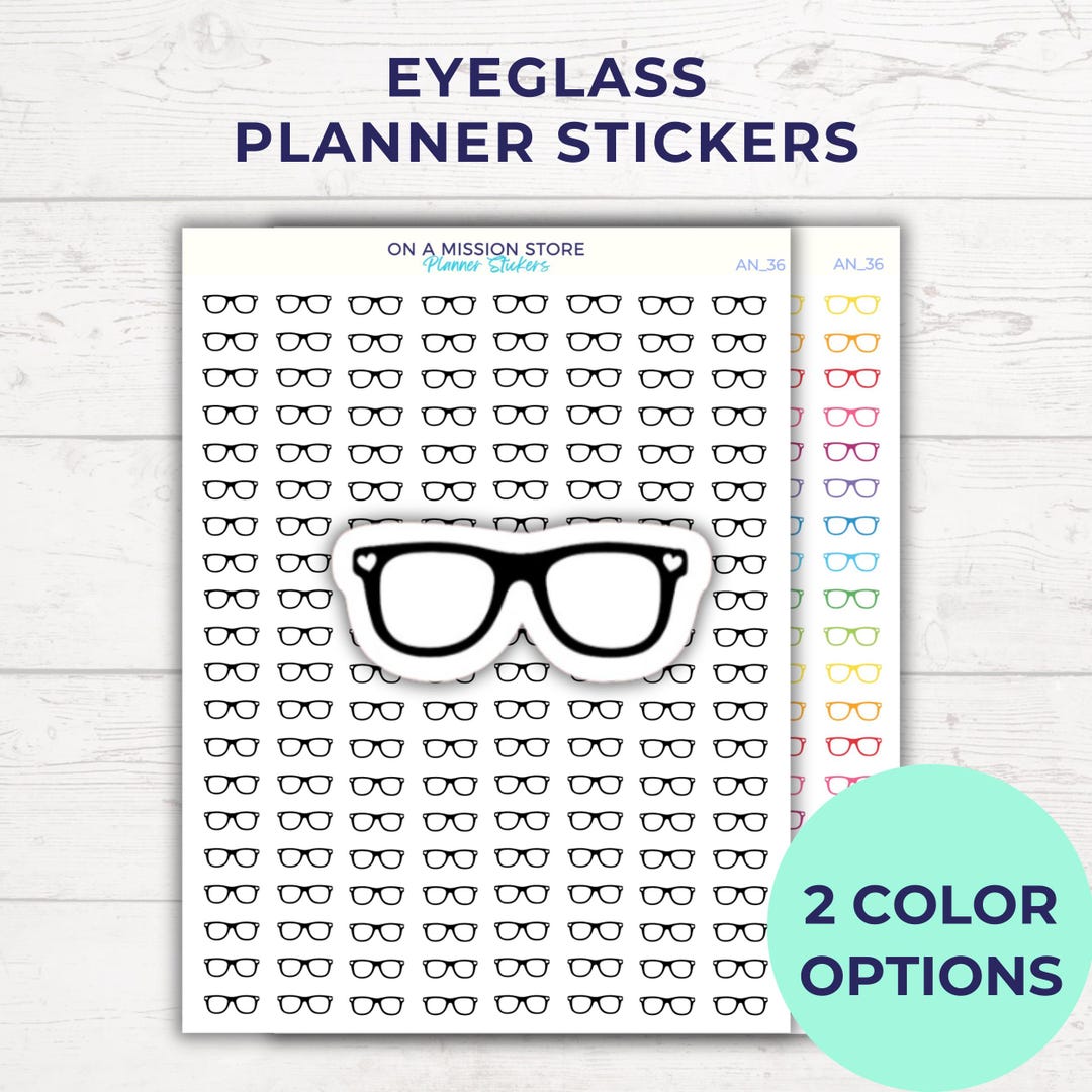 Eyeglasses Stickers, Reading Stickers, Study Stickers, Optometrist ...