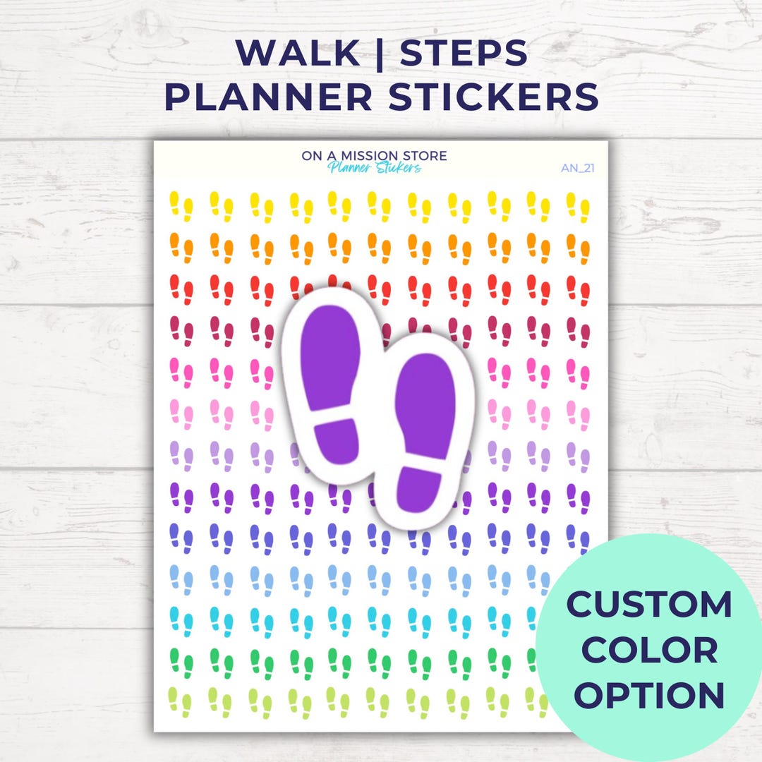 Go for a Walk Stickers, Step Tracker, Walking, Weight Loss Stickers ...
