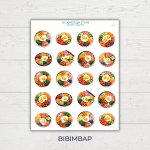 Korean Food Stickers, Asian Food Stickers, Bibimbap, Kimchi, Tteokbokki ...