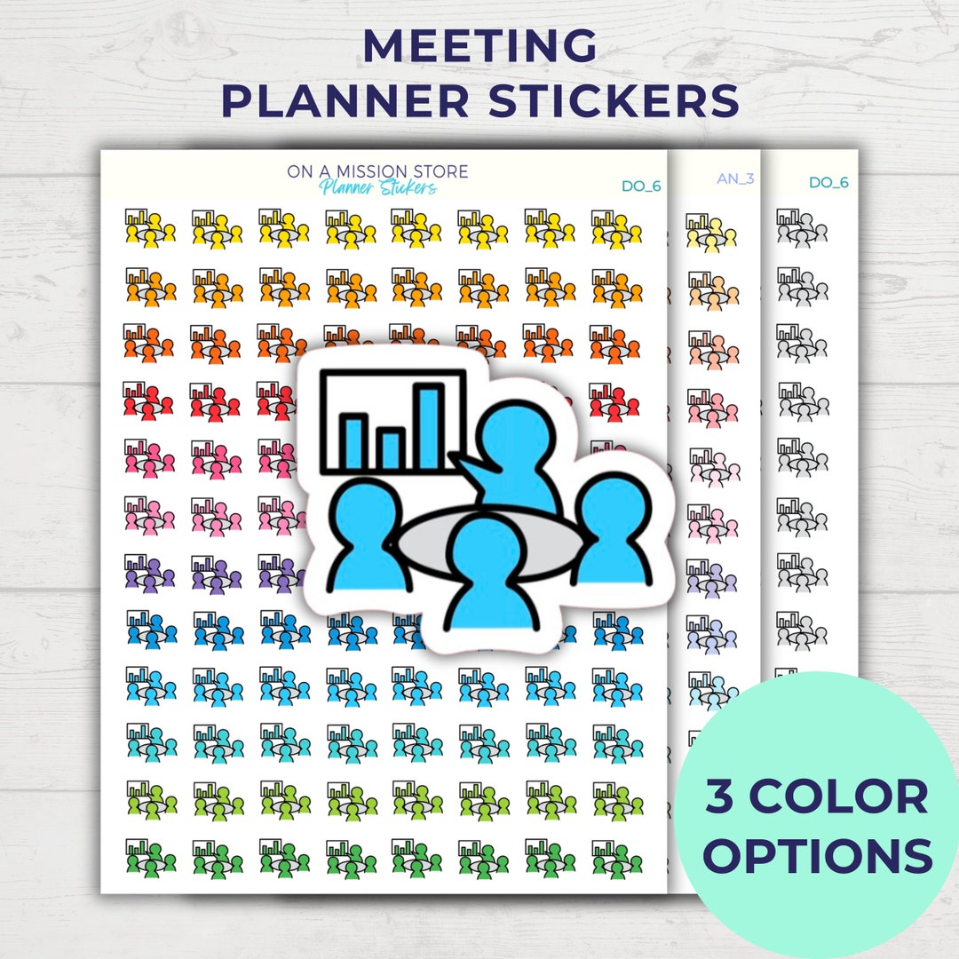 Meeting Planner Stickers, Work Stickers, Office Meeting, Teacher ...