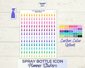 42 Cute Cleaning Spray Bottle Kawaii Planner Stickers SSC1064 - Etsy