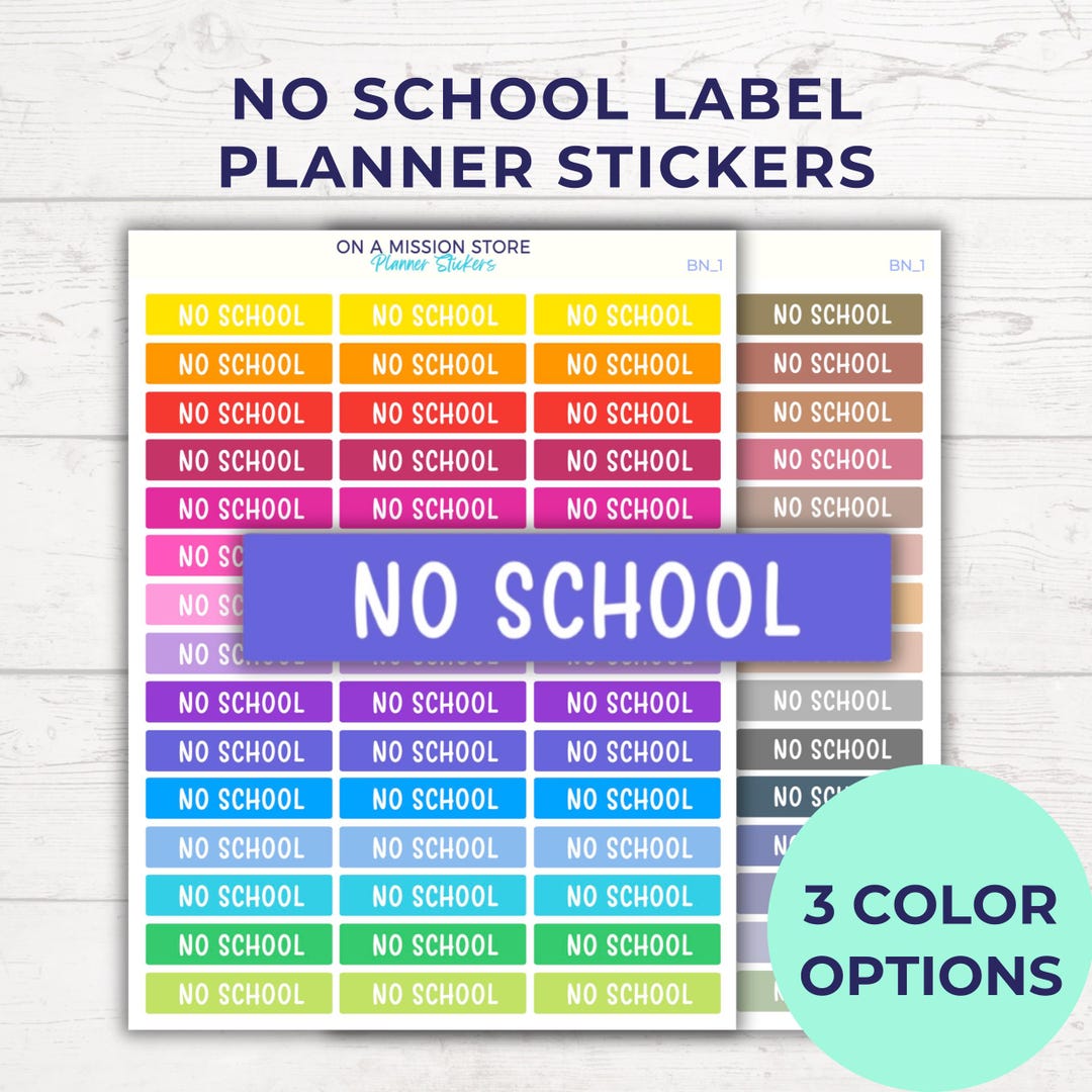 No School Stickers, Student Stickers, Teacher Planner, College ...