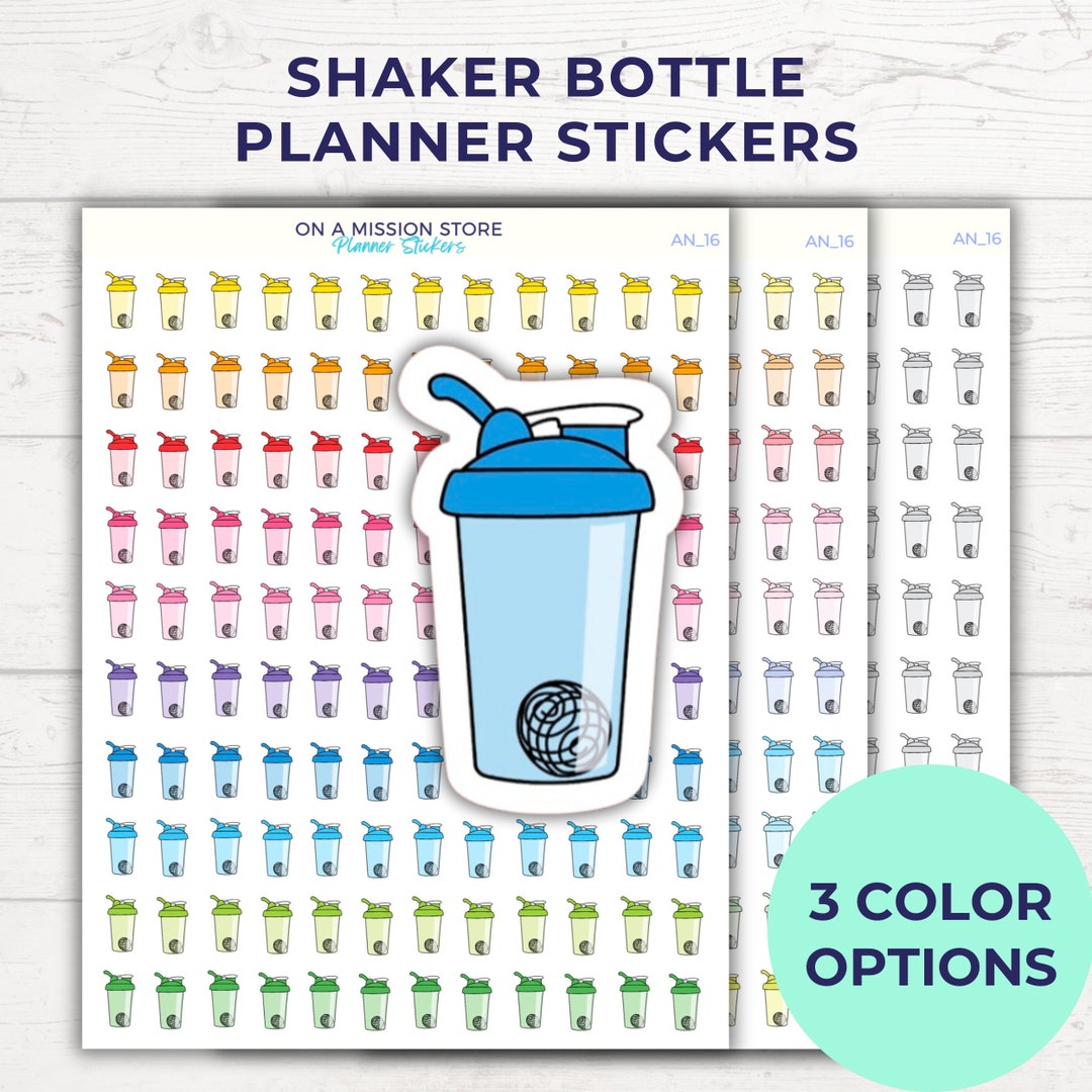 Shaker Bottle Planner Stickers, Protein Shake, Weight Loss, Food ...
