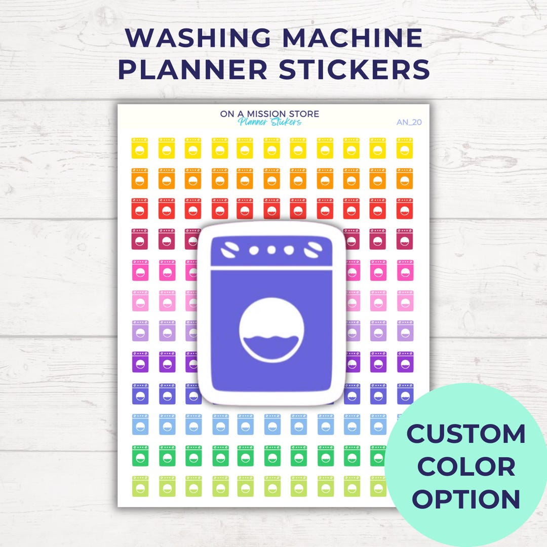 Washing Machine Stickers, Laundry Stickers, Cleaning Stickers ...