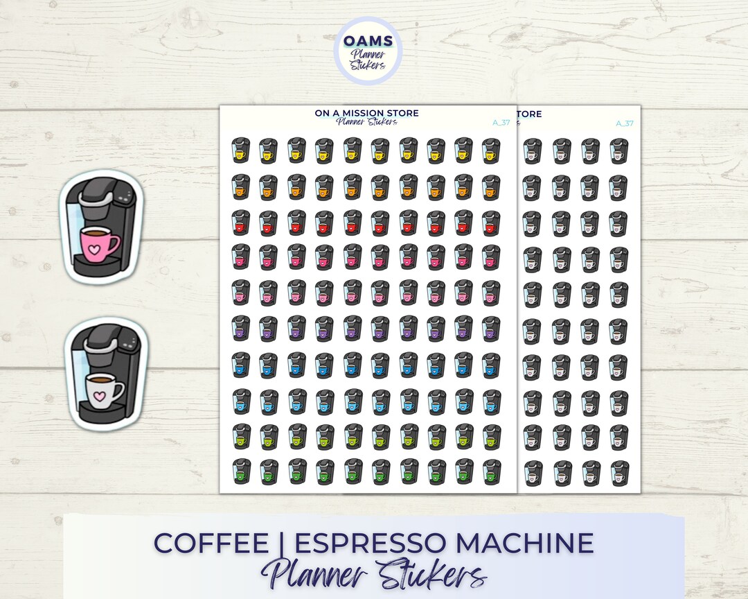Coffee Stickers, Coffee Machine Stickers, Espresso Stickers, Cute ...