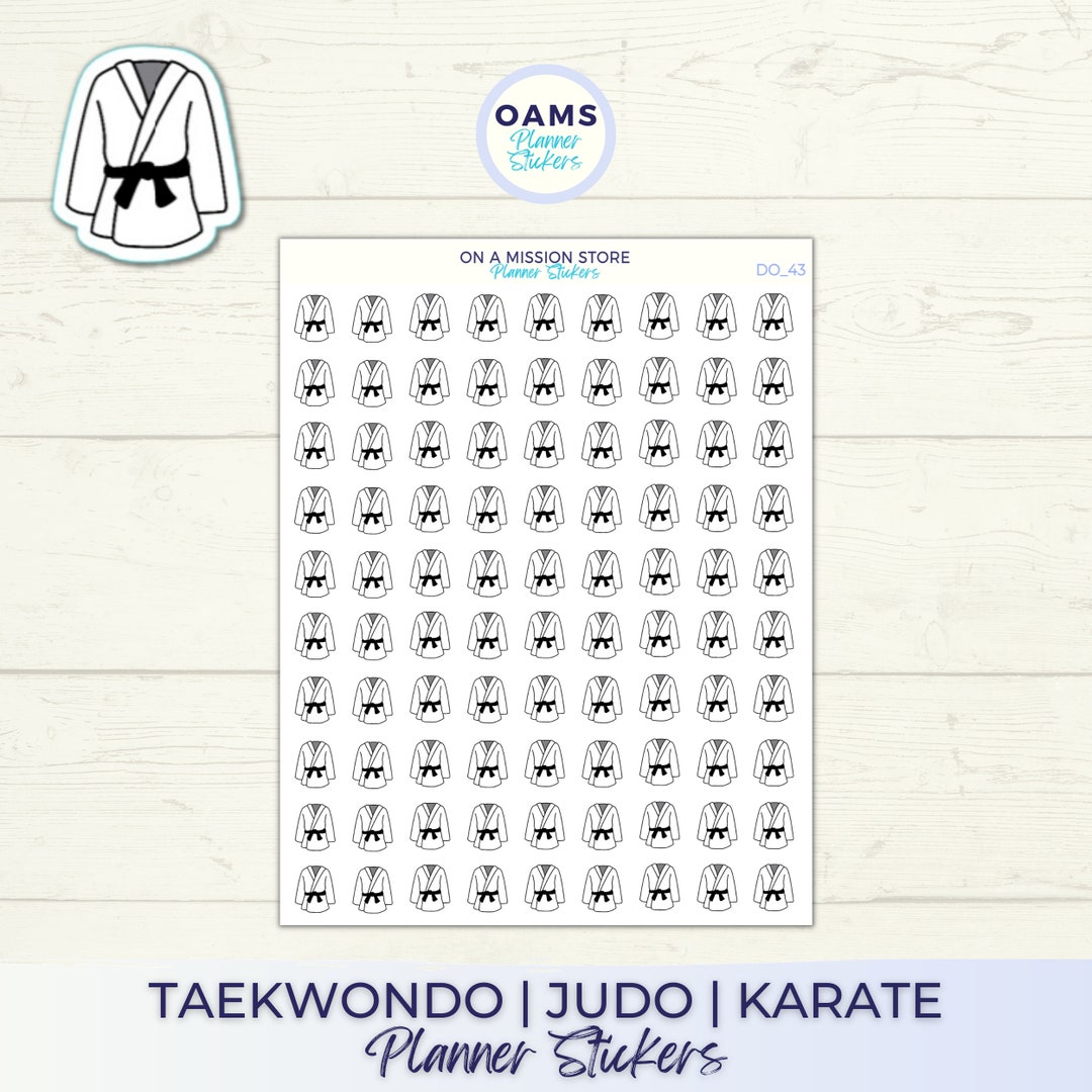 Taekwondo Stickers Karate Stickers Judo Stickers Brazilian - Etsy
