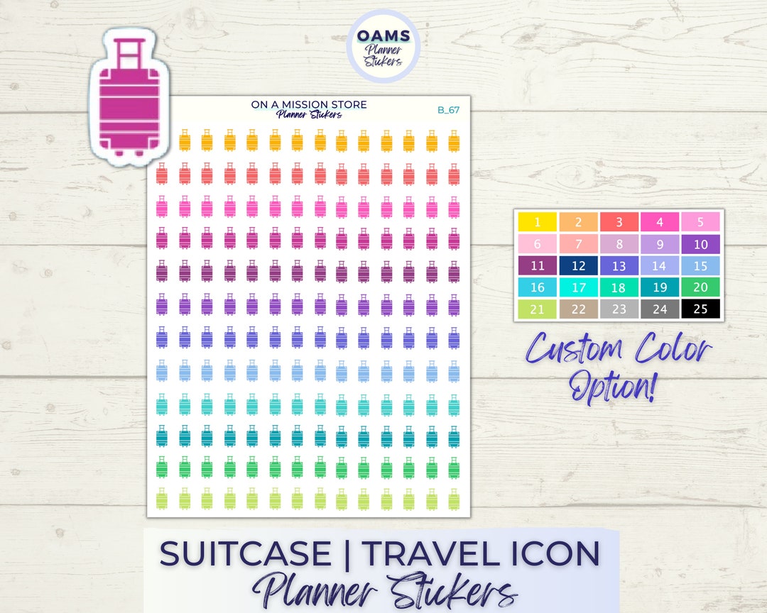 Travel Stickers, Luggage Sticker, Travel Planner, Travel Gift, Suitcase ...