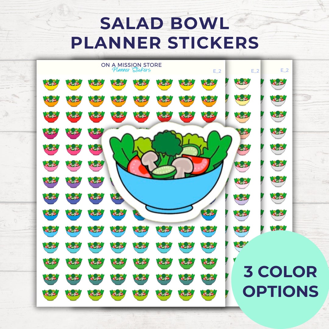 Salad Stickers, Healthy Eating, Weight Loss, Diet, Meal Planner, Food ...