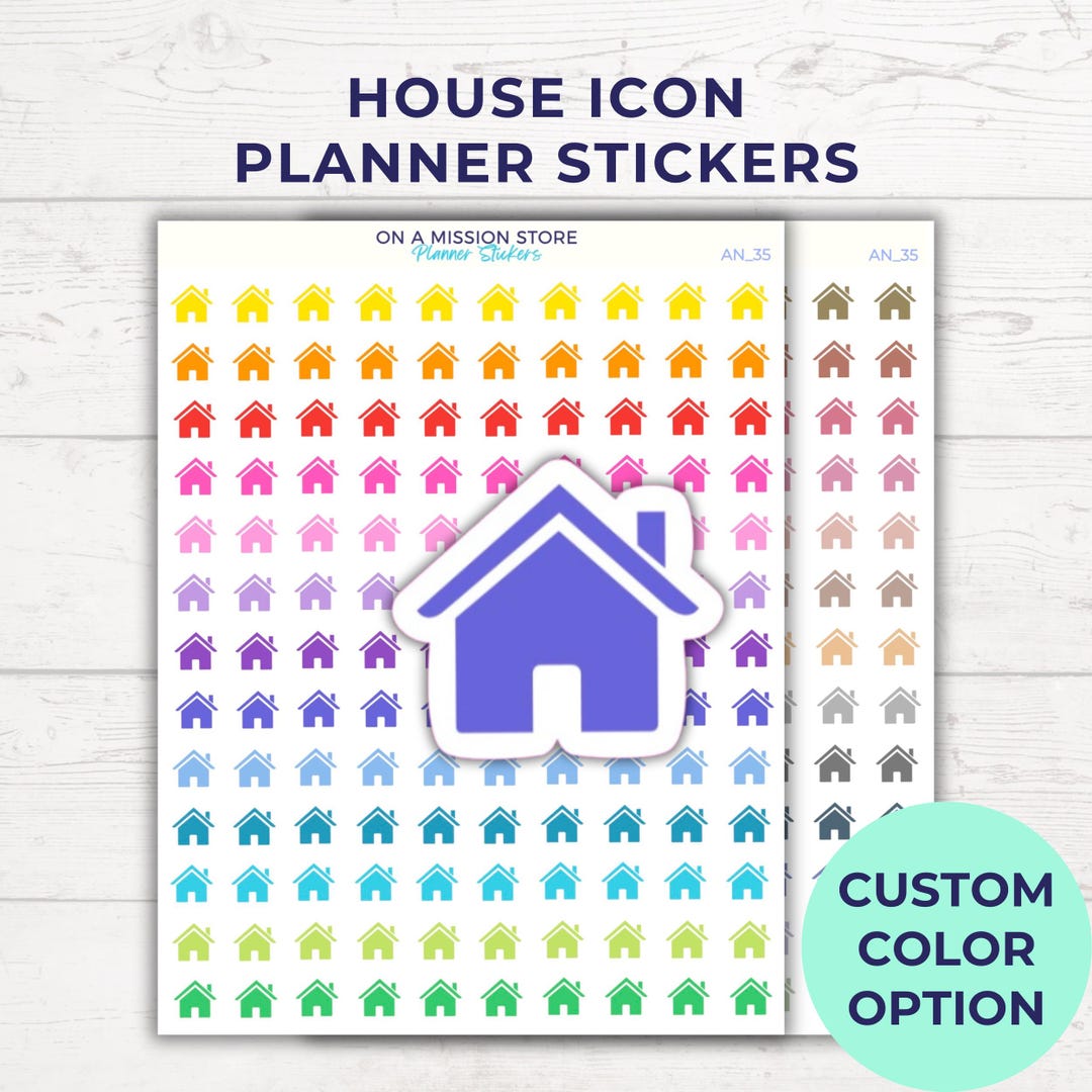 House Icon Sticker, Clean House Stickers, Cleaning Stickers, Household ...