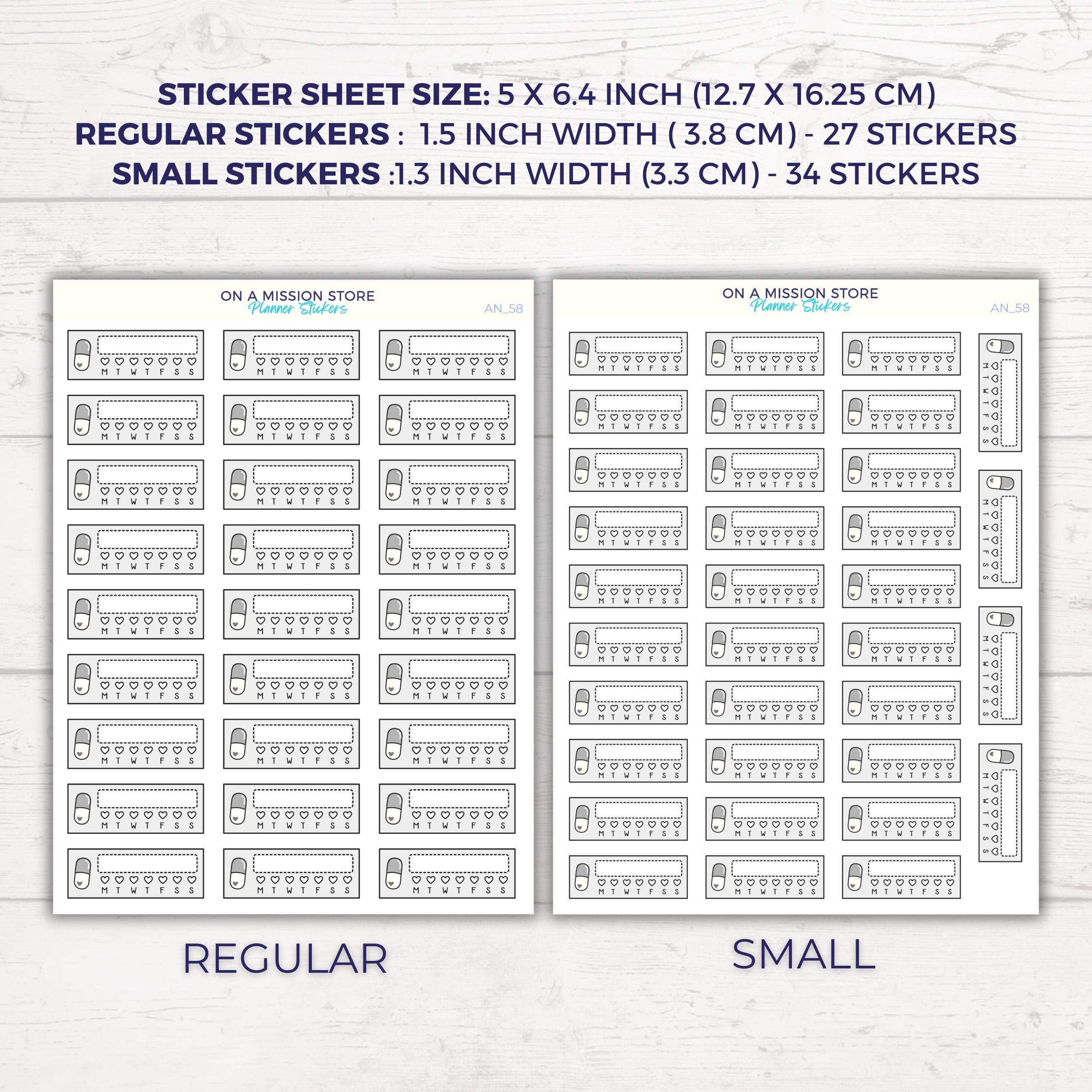 Medication Tracker Planner Sticker Sheet, Medicine Log, Chronic Illness ...