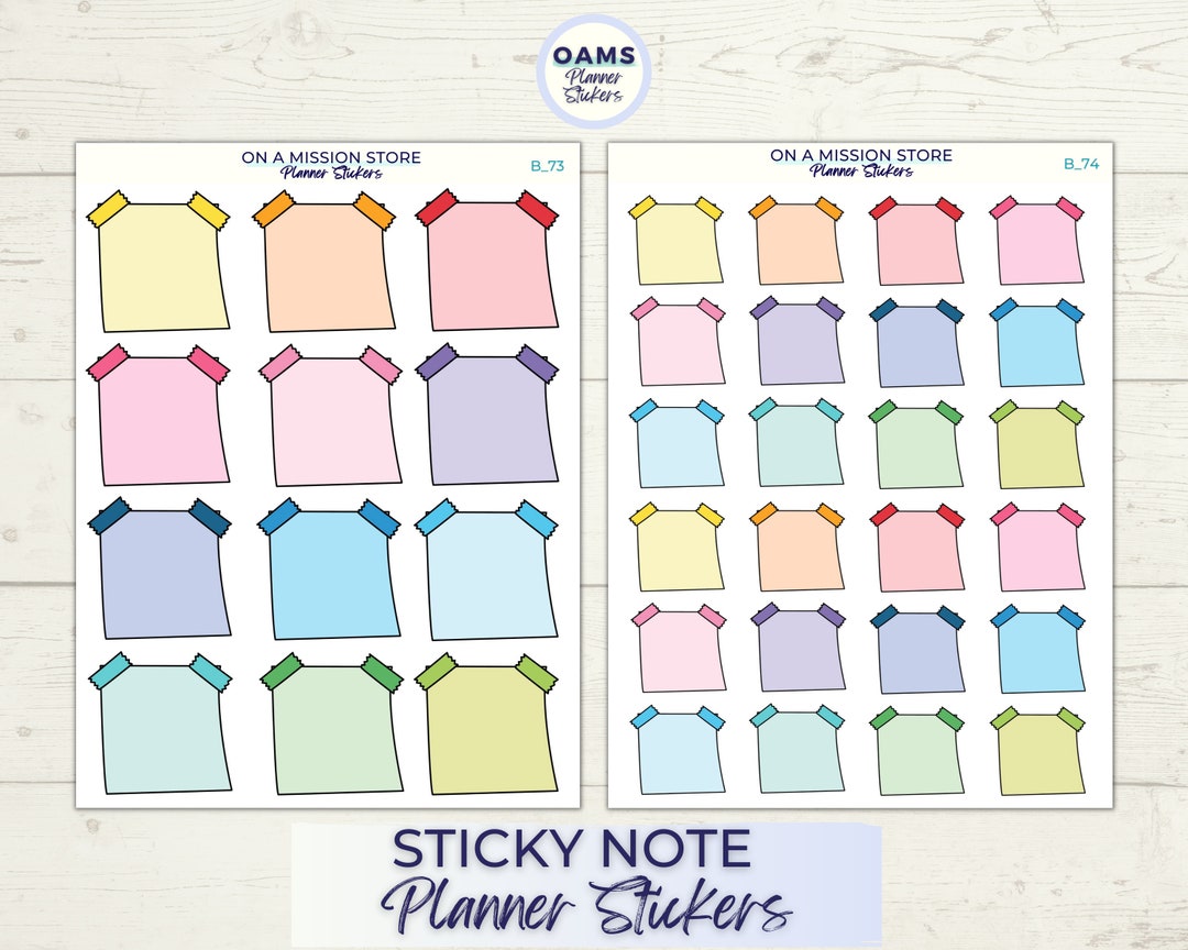 Sticky Note Stickers, Doodle Stickers, Functional Stickers, Cute ...