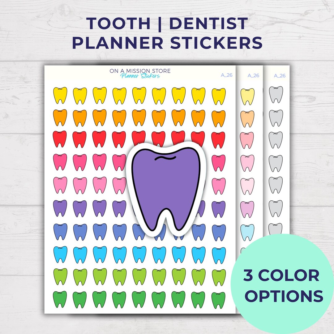 Dentist Stickers, Dentist Appointment, Oral Care, Tooth Icon, Dental ...