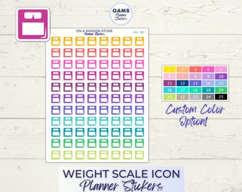 Scale Planner Stickers Weight Tracking Stickers Weight - Etsy