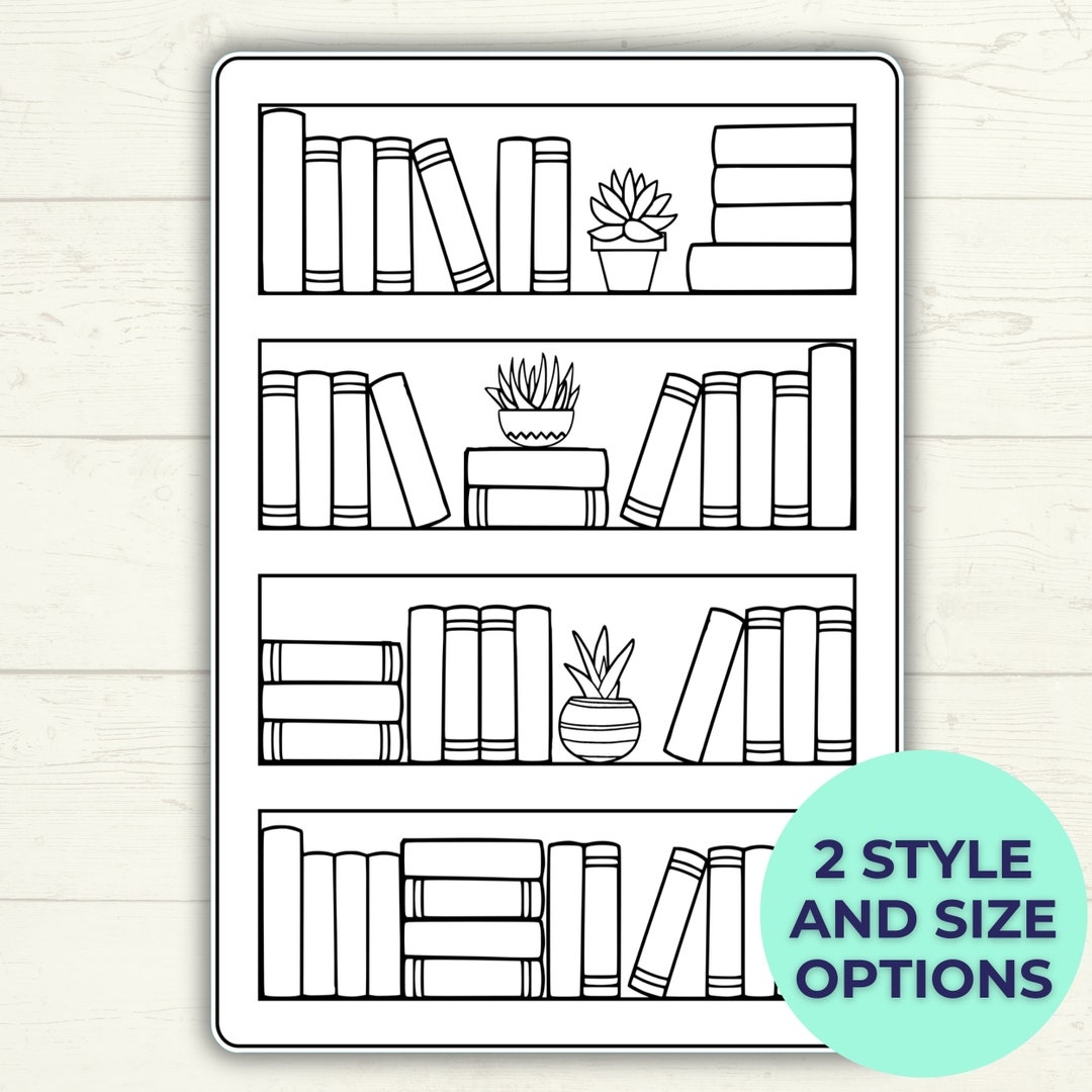 Bookshelf Reading Tracker Sticker: Journal Library Stickers - Etsy
