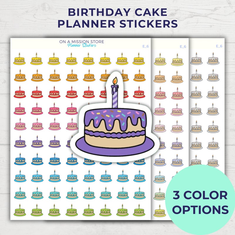 Birthday Planner Stickers - Etsy