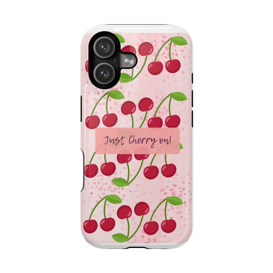 Cherry Pattern Just Cherry on Phone Case | Impact Resistant Case - Etsy