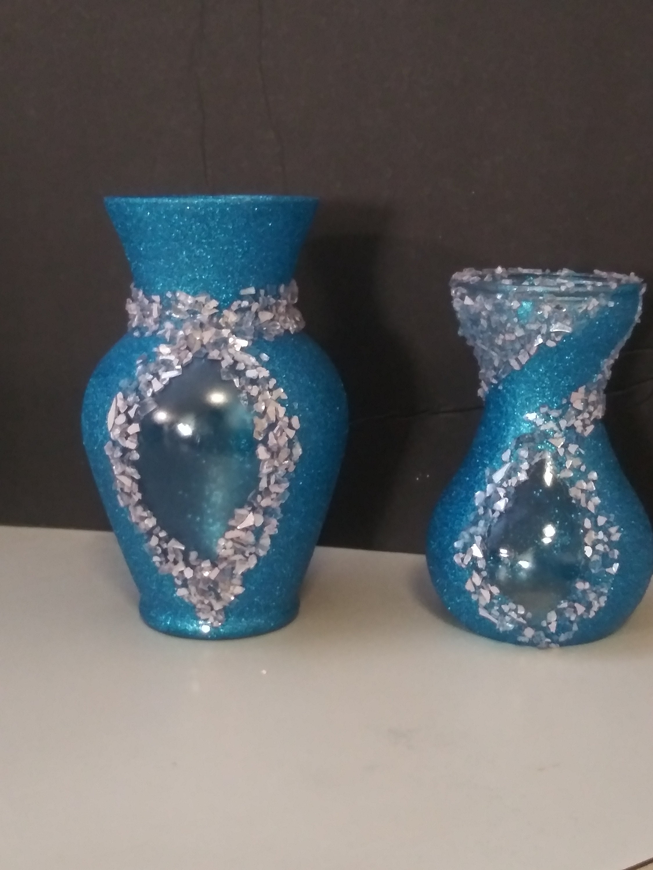 A Set of Beautiful Turquoise Vases - Etsy Canada