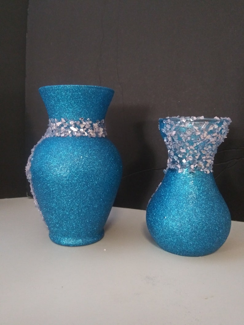 A Set of Beautiful Turquoise Vases - Etsy