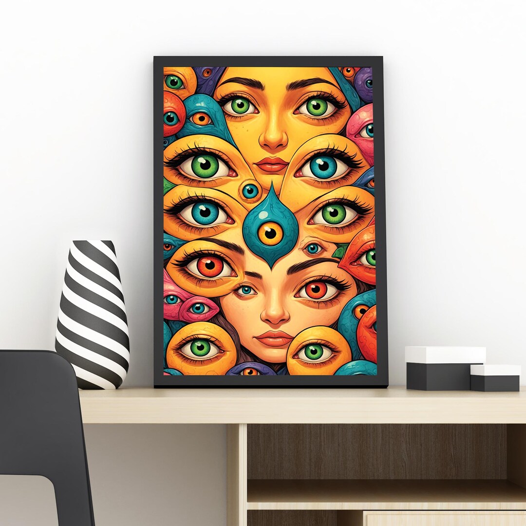 Trippy Eye Art Print - Surreal Wall Decor - Psychedelic Poster ...