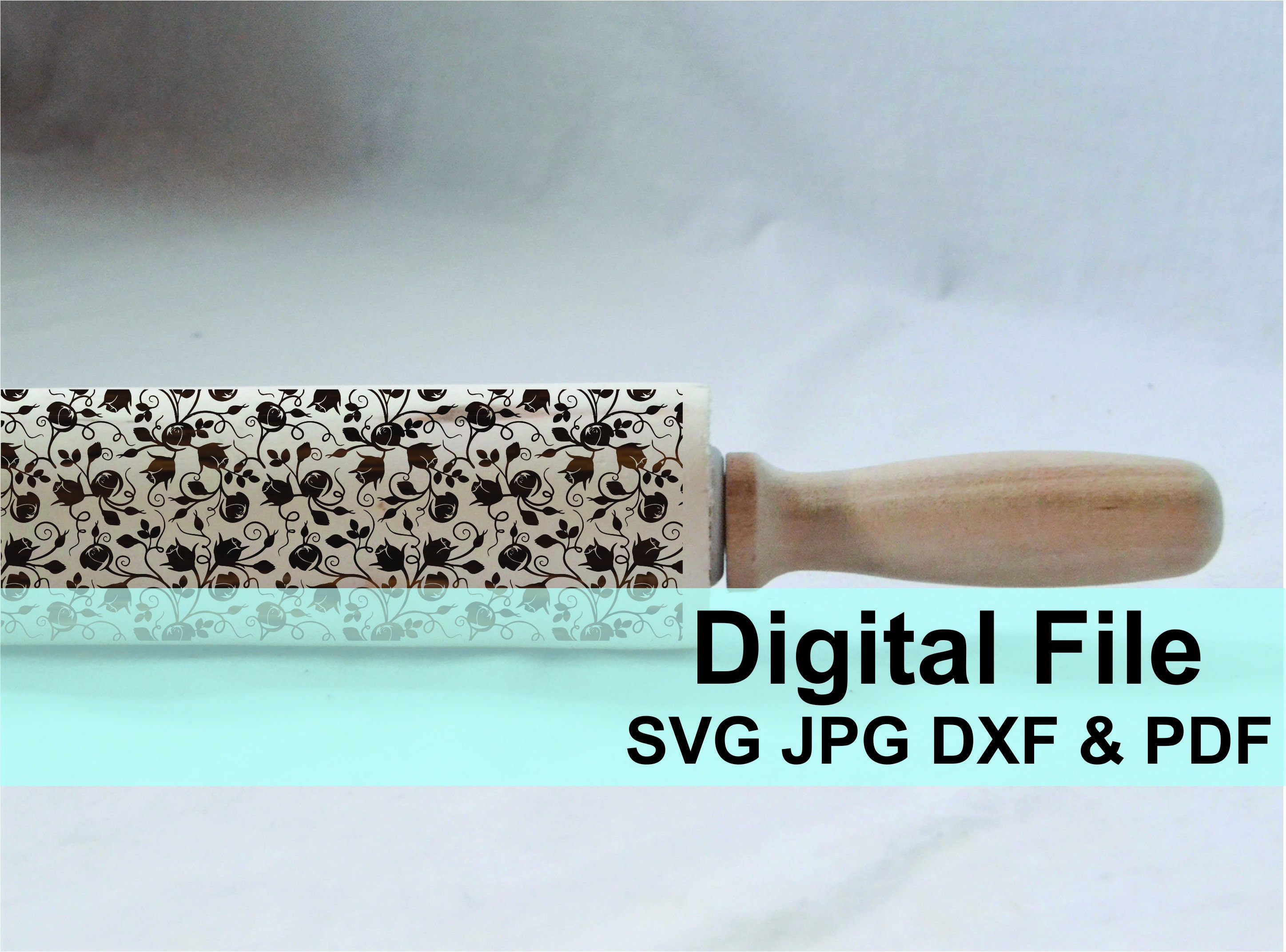 Engraved Rolling Pin Patterns - Dxf, Svg, PDF and Jpeg Design 4 - Etsy
