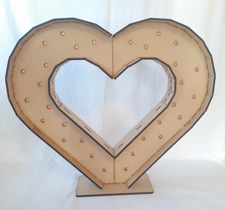 Marquee Heart 30cm Tall Laser Cutting File/ Light up Hearts / Wedding ...