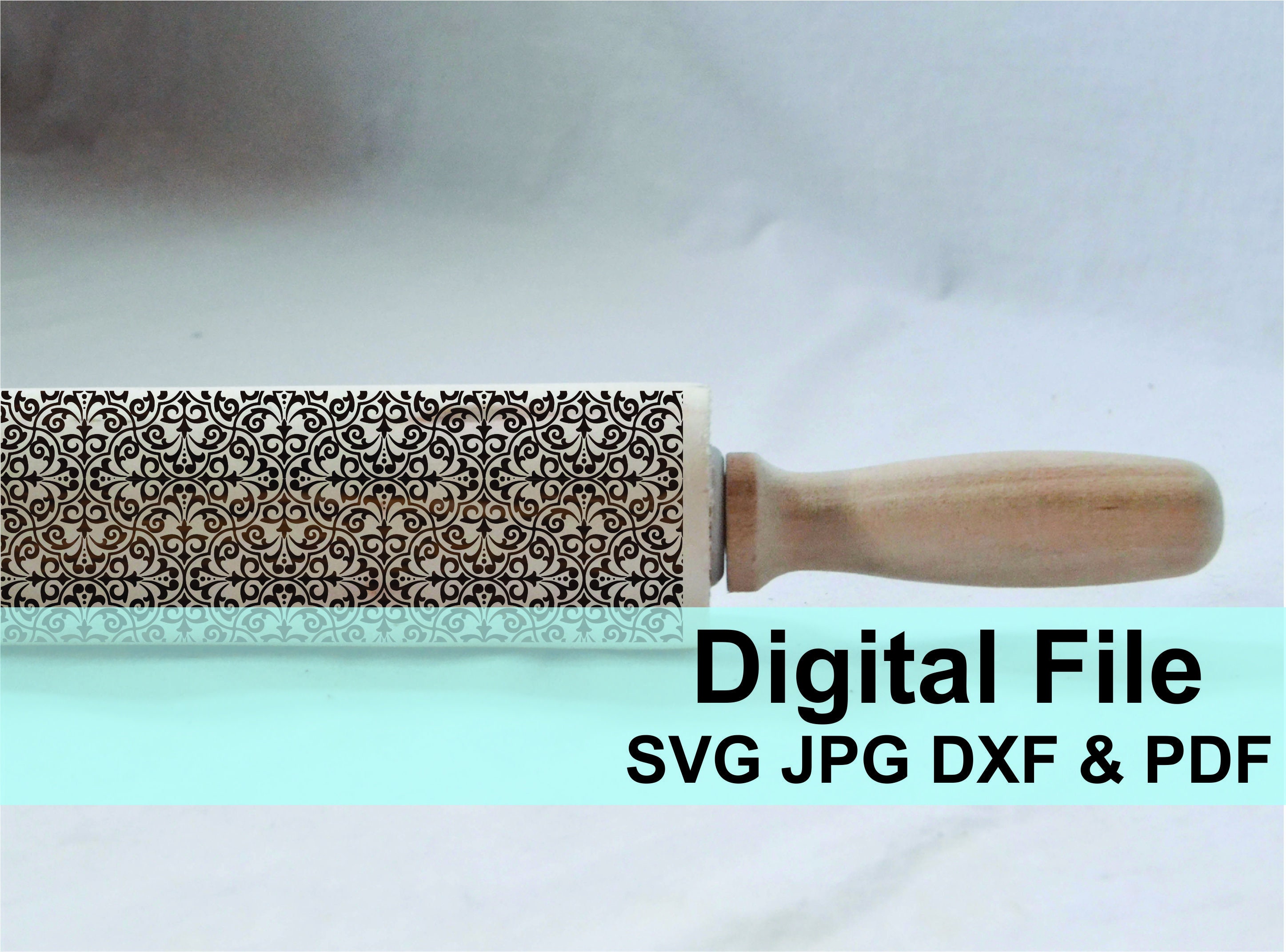 Engraved Rolling Pin Patterns - Dxf, Svg, PDF and Jpeg Design 7 - Etsy