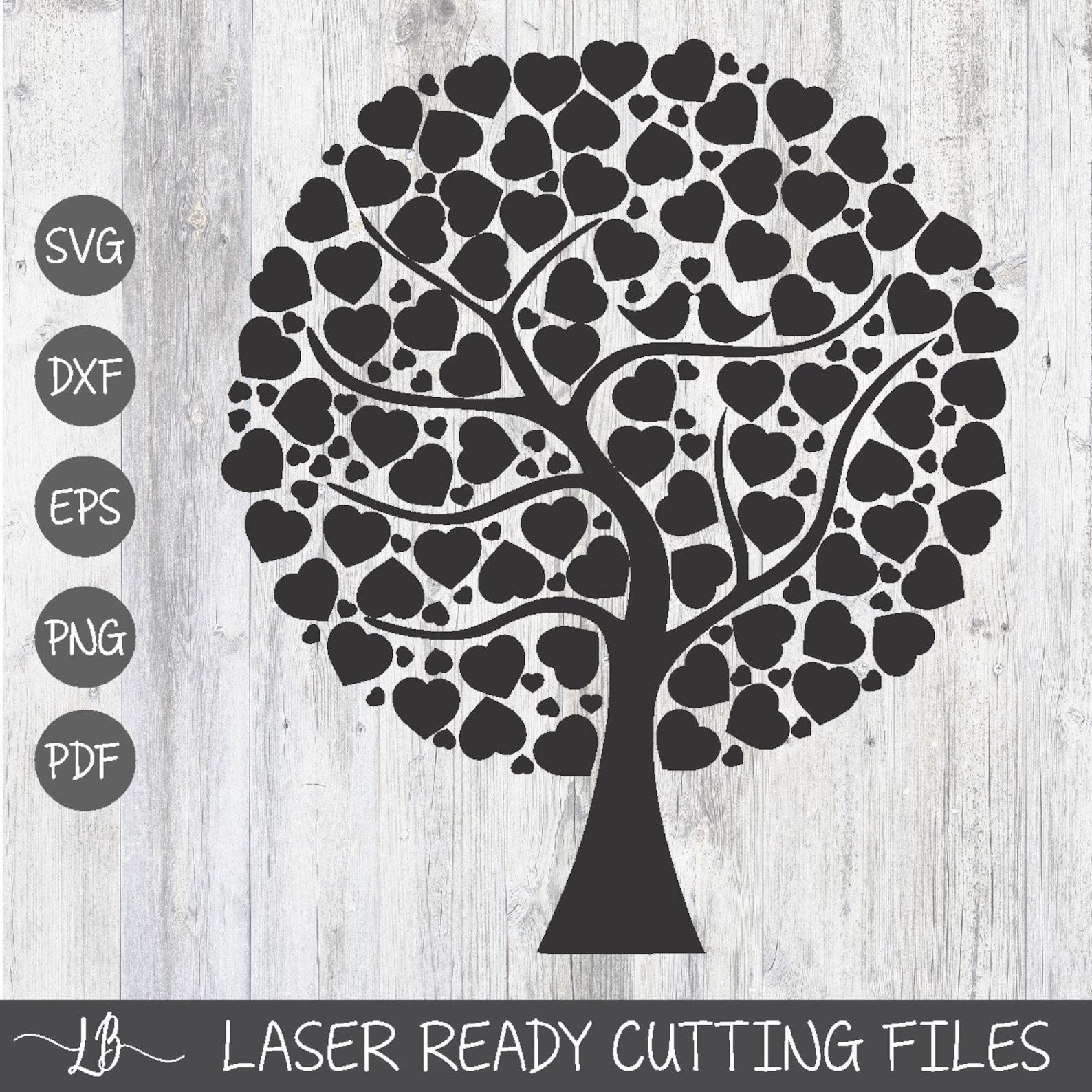 Wedding Guest Tree Design 3 Digital Cutting File - Etsy