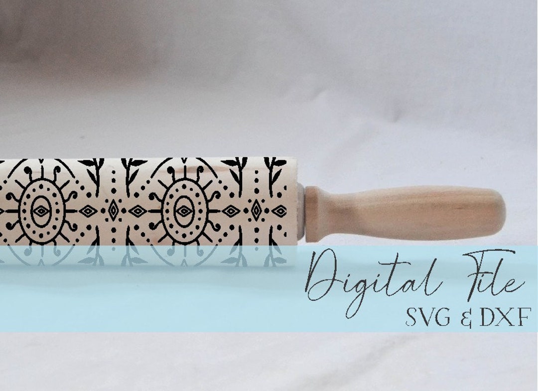 Engraved Rolling Pin Patterns - Dxf & SVG - Design 2024-19 - Etsy