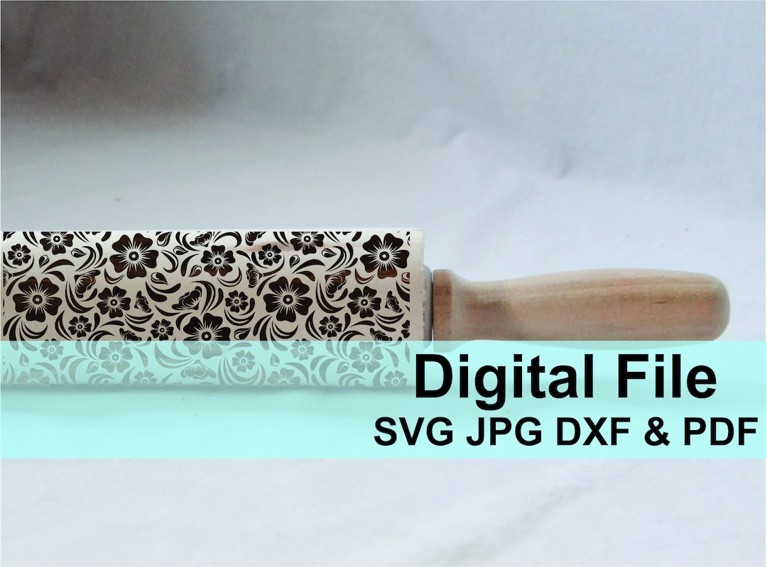Engraved Rolling Pin Patterns - Dxf, Svg, PDF and Jpeg Design 3 - Etsy
