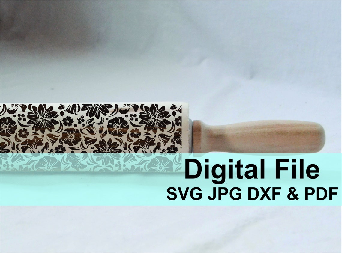 Engraved Rolling Pin Patterns - Dxf, Svg, PDF and Jpeg Design 12 - Etsy