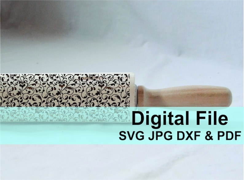 Engraved Rolling Pin Patterns - Dxf, Svg, PDF and Jpeg Design 2 - Etsy