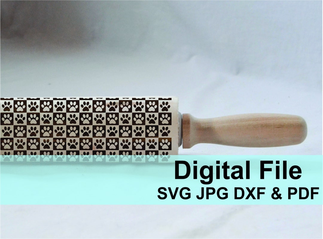 Engraved Rolling Pin Patterns - Dxf, Svg, PDF and Jpeg Design 14 - Etsy