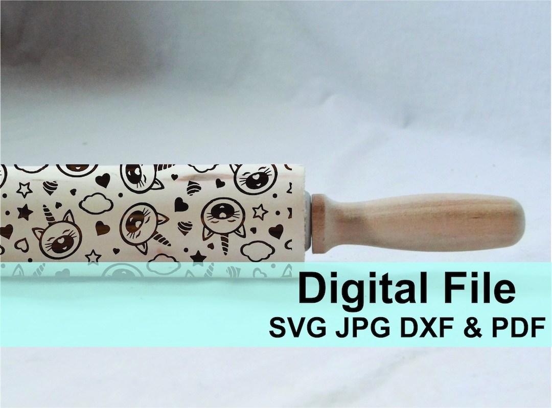 Engraved Rolling Pin Patterns - Dxf, Svg, PDF and Jpeg Design 15 - Etsy