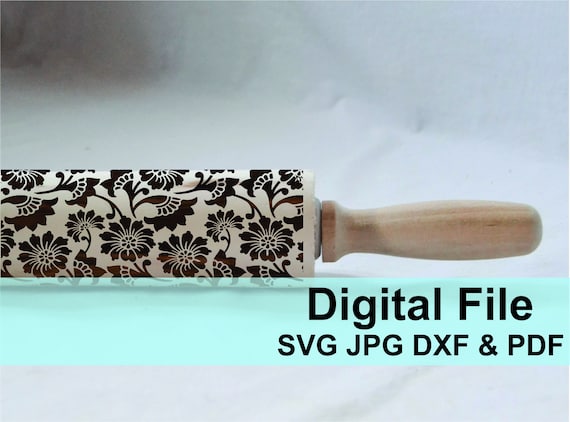 Engraved Rolling Pin Patterns Dxf Svg PDF and Jpeg Design | Etsy