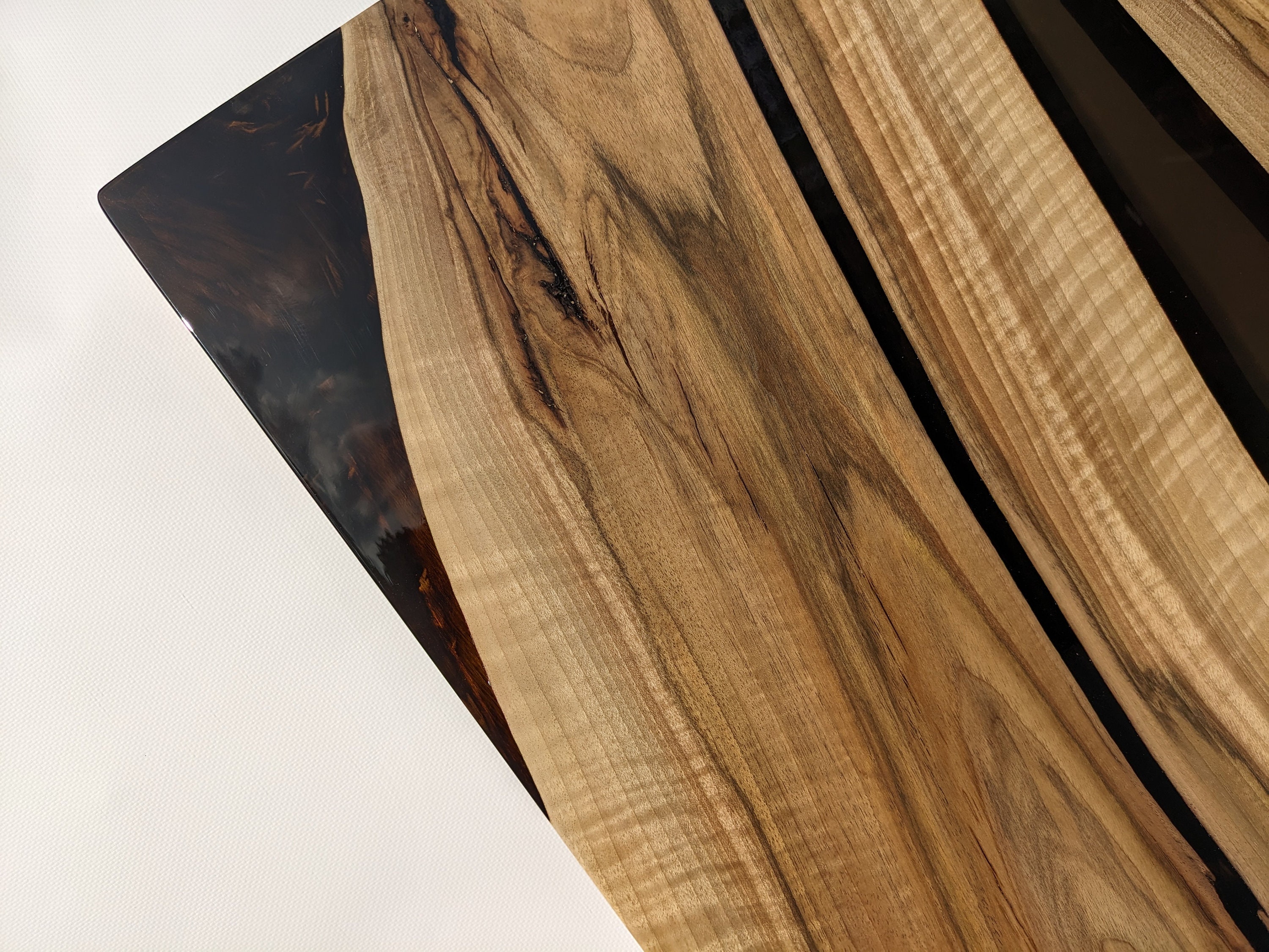 Wood And Epoxy Dining Table