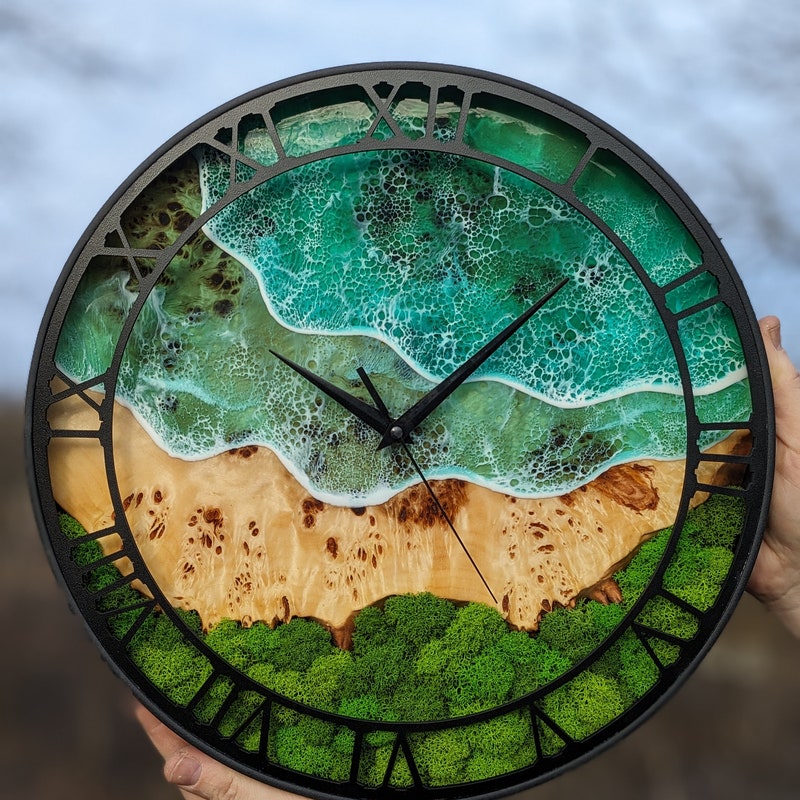 Epoxy Resin 14 in Clock - Etsy