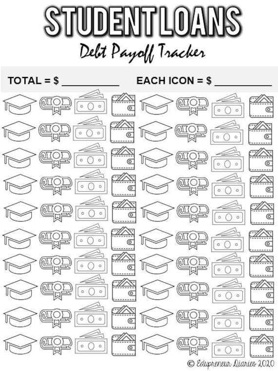 Office Student Loans Debt Tracker Home & Living Office & School ...