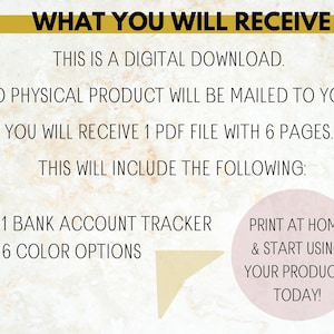 Bank Accounts Organizer | Bank Accounts Printable | Digital Download ...