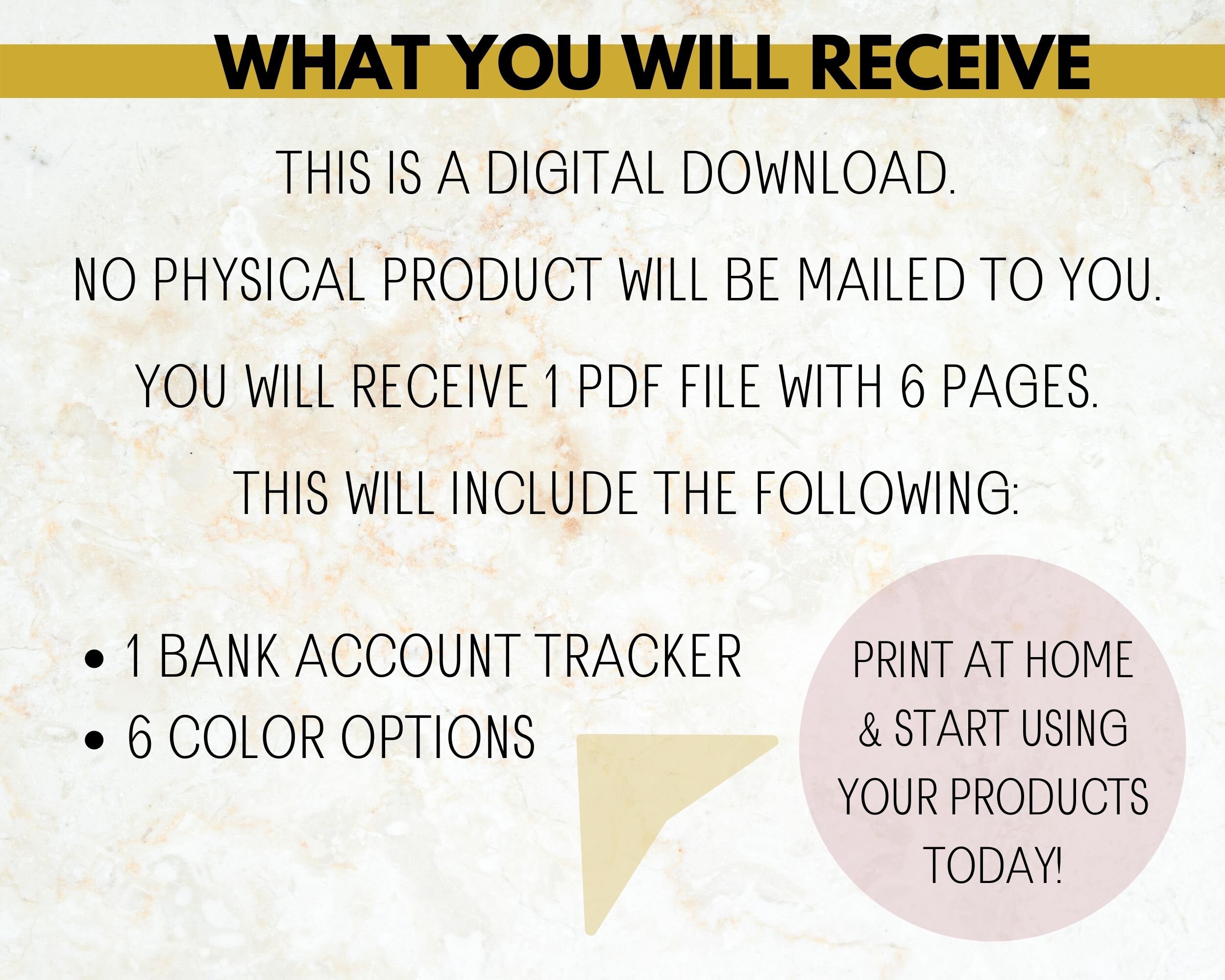 Bank Accounts Organizer | Bank Accounts Printable | Digital Download ...