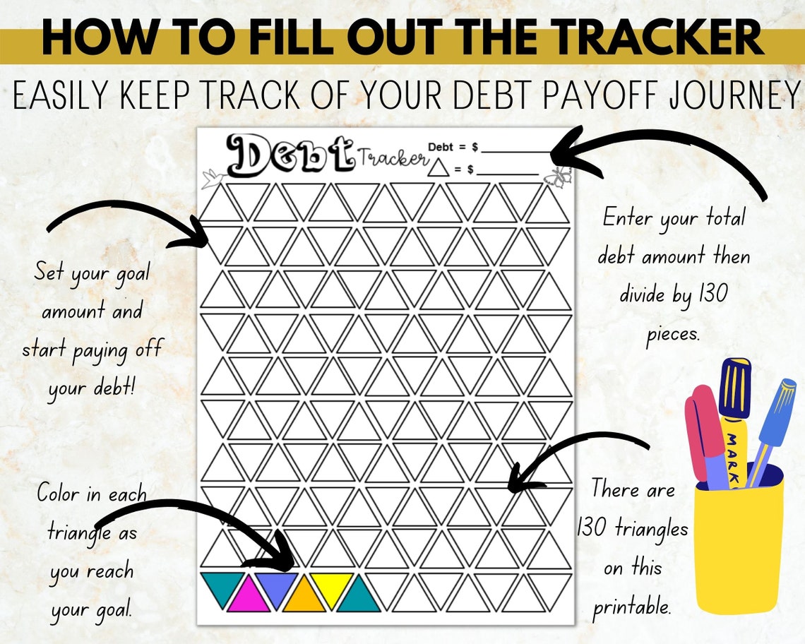 FREE | Debt Tracker Printable | Planner Insert | Visual Chart Insert ...
