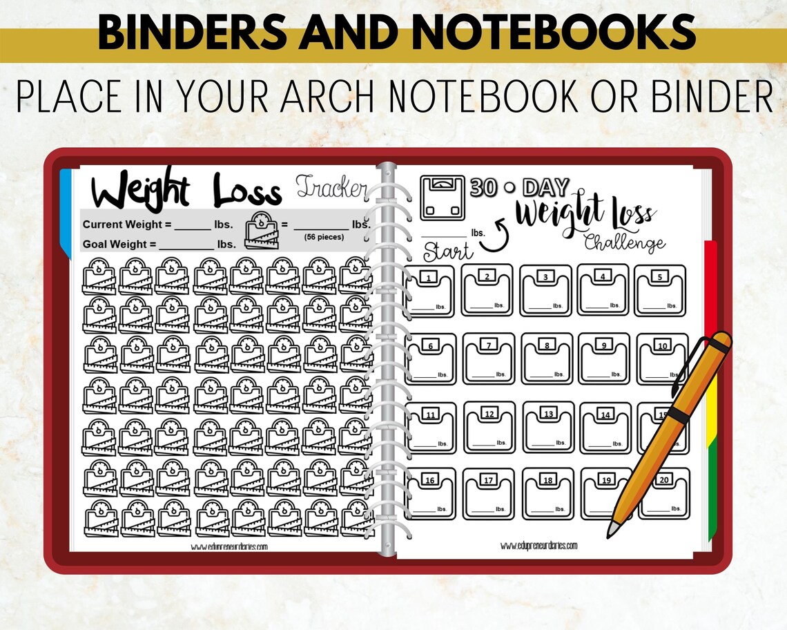 Weight Loss Trackers | Weight Loss Visual Charts | Weight Loss ...