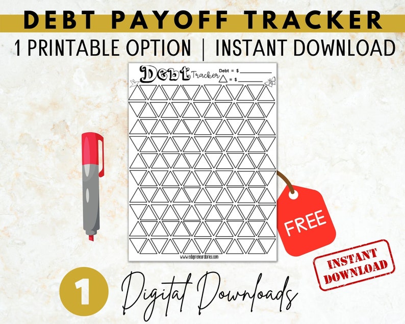 FREE | Debt Tracker Printable | Planner Insert | Visual Chart Insert ...