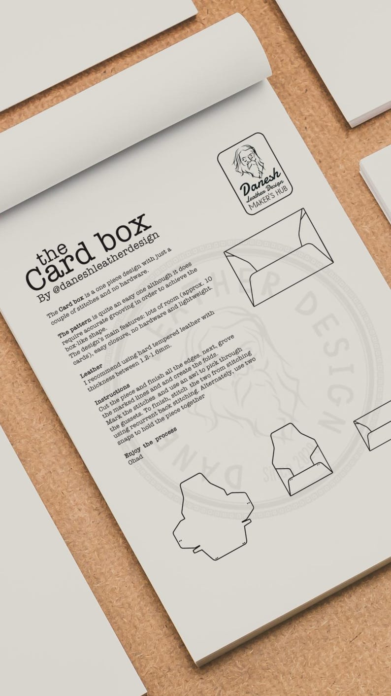 Card Box | Card Holder| Pattern Pdf | DIY | Leathercraft - Etsy