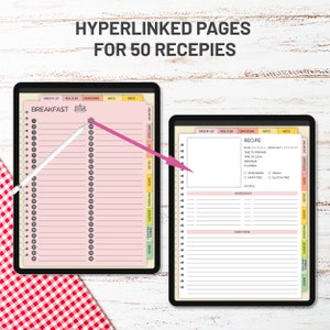 Digital Recipe Book for Goodnotes, Notability | Hyperlinked iPad ...
