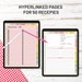 Digital Recipe Book for Goodnotes, Notability Hyperlinked iPad Vertical ...