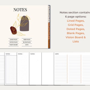 Undated Boho Digital Planner, Horizontal Planner for Goodnotes ...