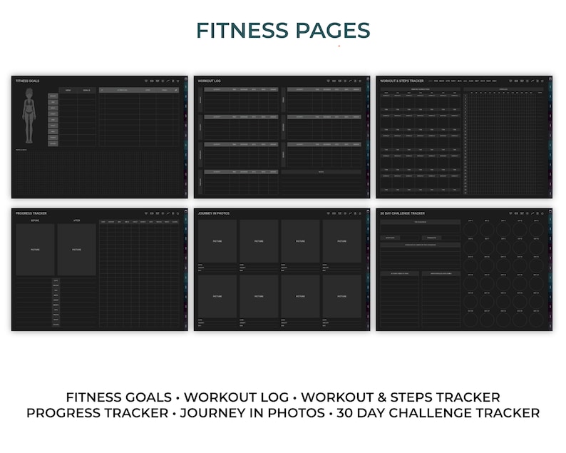 Digital Planner Dark Mode for Goodnotes/notability - Etsy